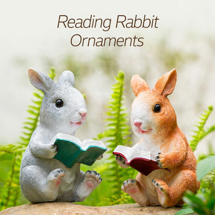 Reading Rabbit Ornaments – flyingcarts